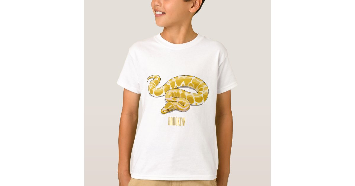 Burmese python snake cartoon illustration T-Shirt | Zazzle
