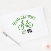 Burn Calories Not Oil Rectangular Sticker | Zazzle