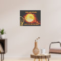 Burning Ball Picture With Netball Slogan Poster | Zazzle