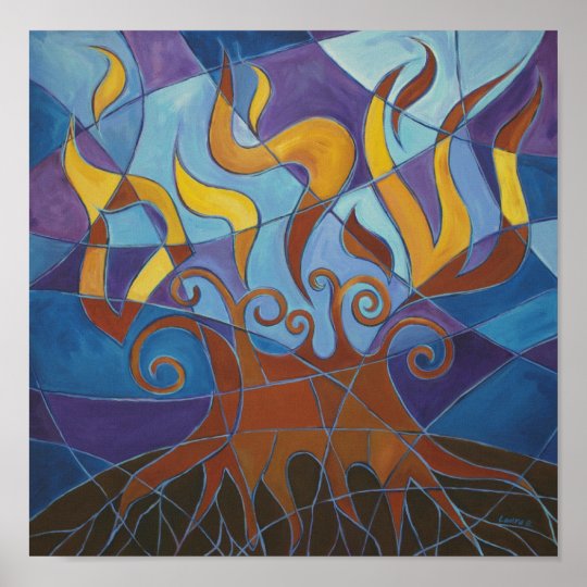 Burning Bush Mosaic II Print | Zazzle.com
