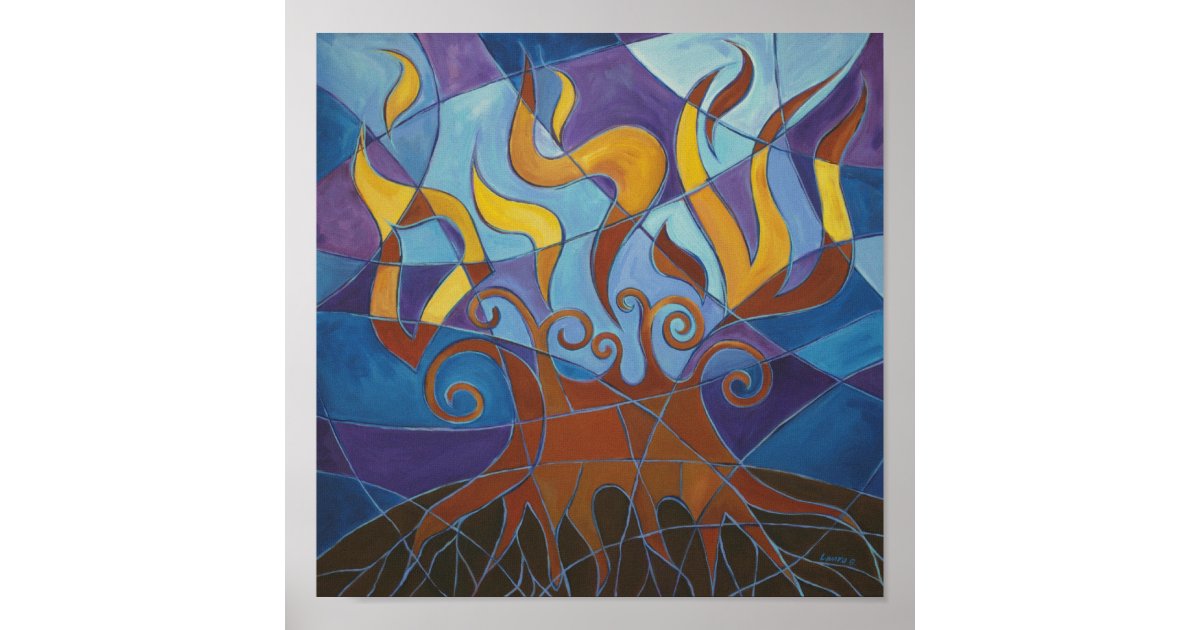Burning Bush Mosaic II Print | Zazzle