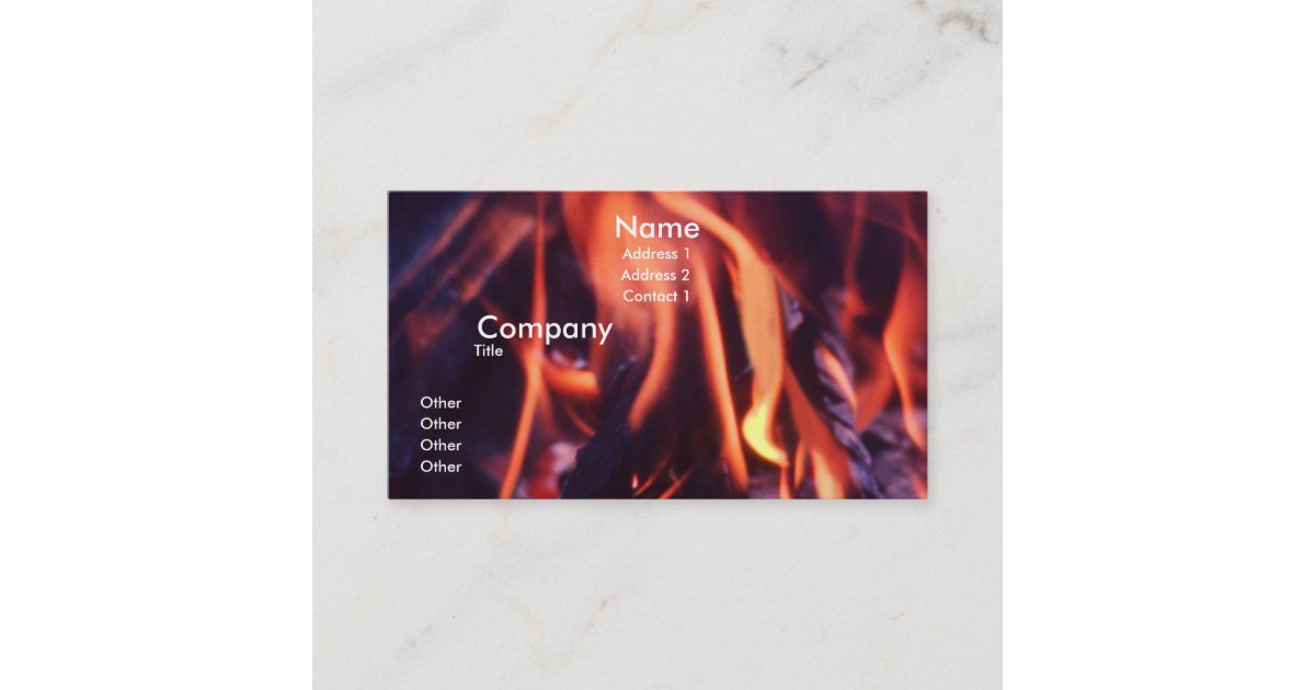 Burning Business Card | Zazzle