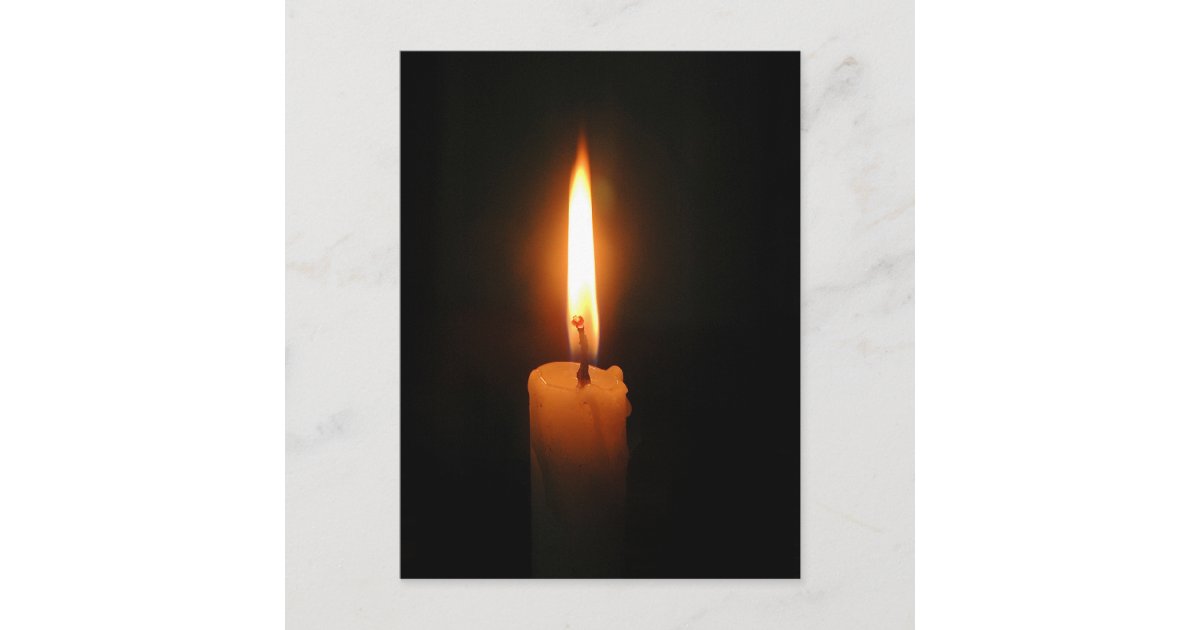 Burning Candle Postcard | Zazzle