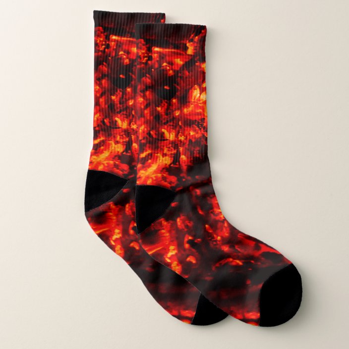 Burning Embers Awesome Fire Photo Socks | Zazzle.com