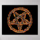 Burning Inverted Pentagram Poster | Zazzle