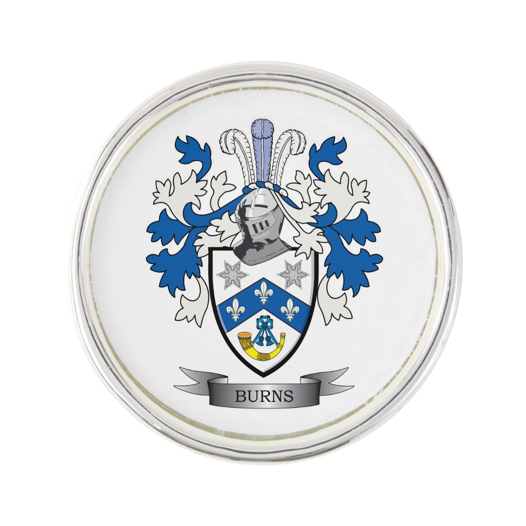 Burns Family Crest Coat of Arms Pin | Zazzle