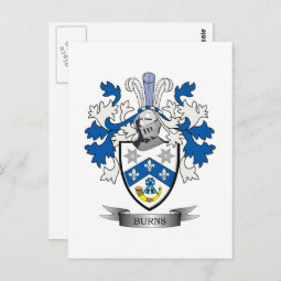 Burns Family Crest Coat of Arms Postcard | Zazzle