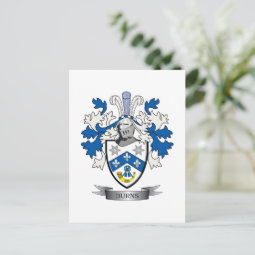 Burns Family Crest Coat of Arms Postcard | Zazzle