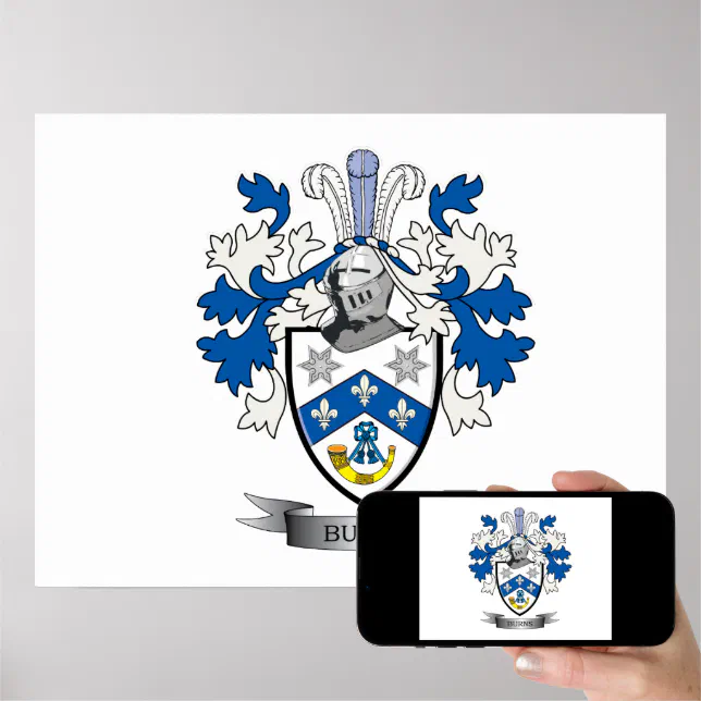 Burns Family Crest Coat of Arms Poster | Zazzle