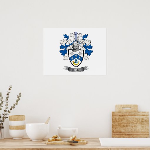 Burns Family Crest Coat of Arms Poster | Zazzle