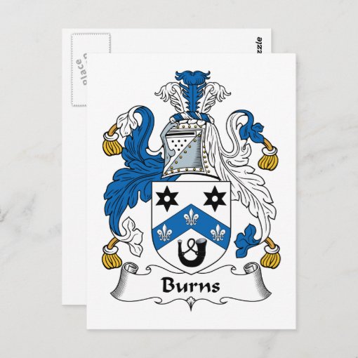 Burns Family Crest Postcard | Zazzle