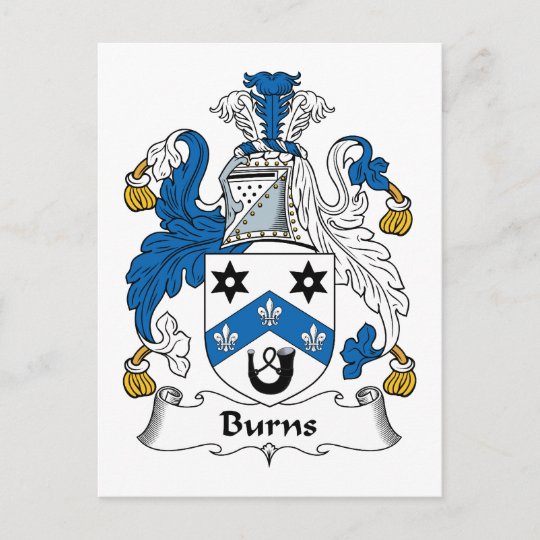 Burns Family Crest Postcard | Zazzle.com