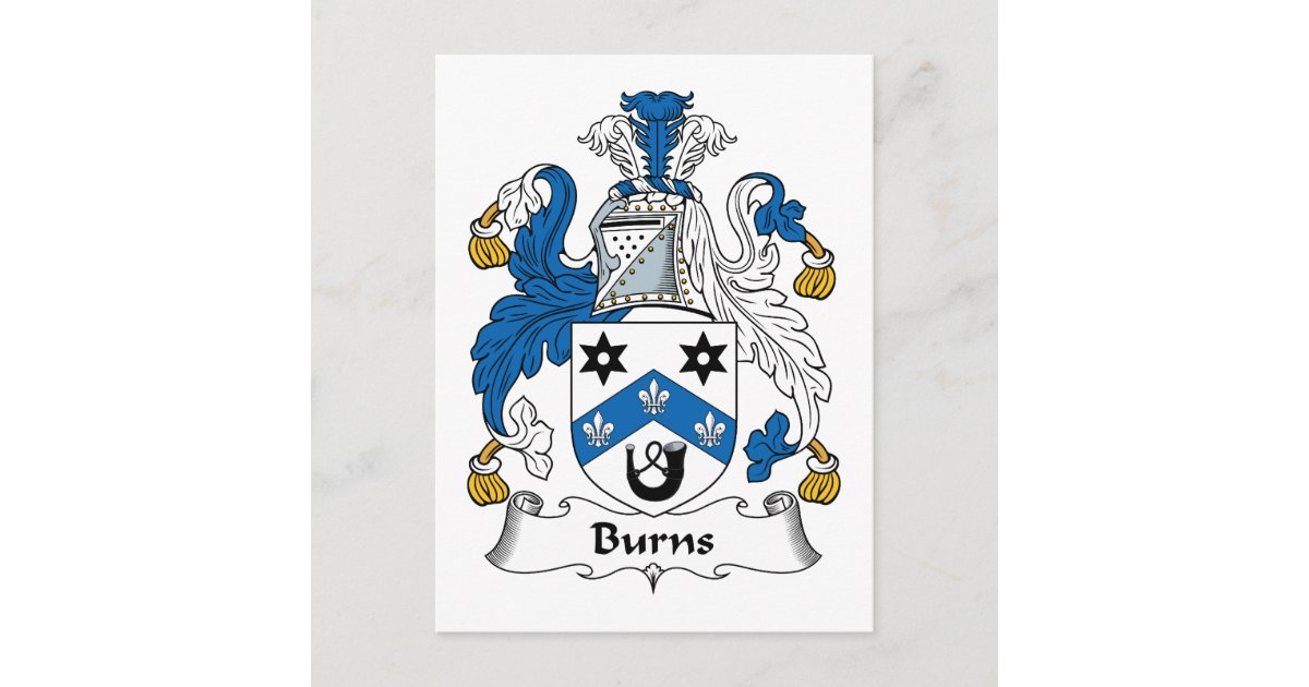 Burns Family Crest Postcard | Zazzle