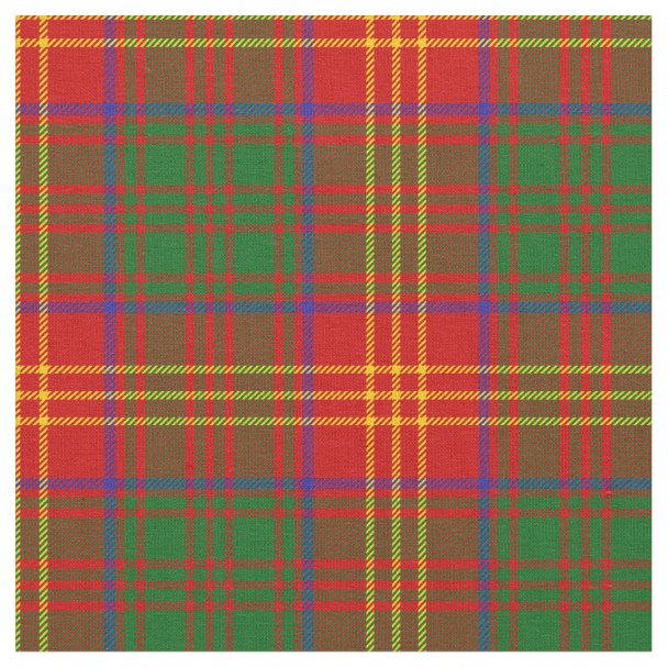 MacDonald Of Glencoe Tartan Print Fabric | Zazzle