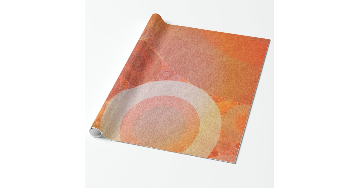 Burnt Faded Orange Retro Pattern Wrapping Paper | Zazzle