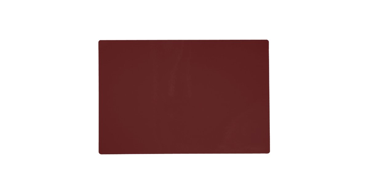 Burnt Maroon (solid color) Placemat | Zazzle