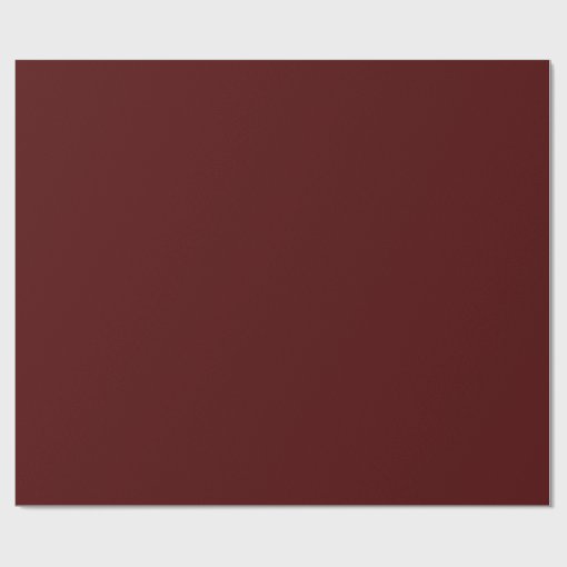 Burnt Maroon (solid color) Wrapping Paper | Zazzle