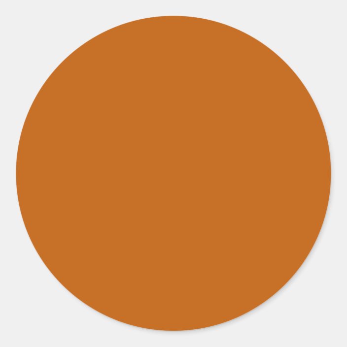 Burnt Orange Classic Round Sticker | Zazzle.com