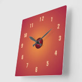 Burnt Orange Clock> Kitchen Clocks | Zazzle