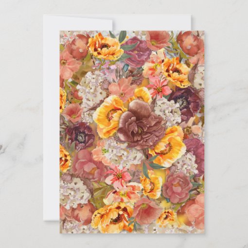 Burnt Orange Cream Rust Floral 18th Birthday Invitation | Zazzle