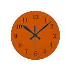 Burnt Orange Clock> Kitchen Clocks | Zazzle.com