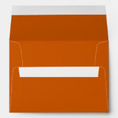 Burnt Orange Elegant Script Return Address Wedding Envelope | Zazzle