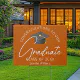 Burnt Orange Graduate Custom 2025 Graduation Yard Sign | Zazzle