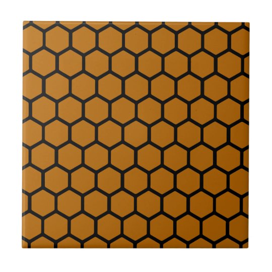 Burnt Orange Hexagon 4 Ceramic Tile | Zazzle.com