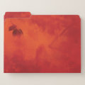 Burnt Orange Persimmon Leaf Abtract Autumn File Folder | Zazzle