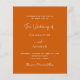 Burnt orange script budget wedding invitation flyer | Zazzle