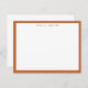 Burnt Orange Simple Modern Note Card | Zazzle