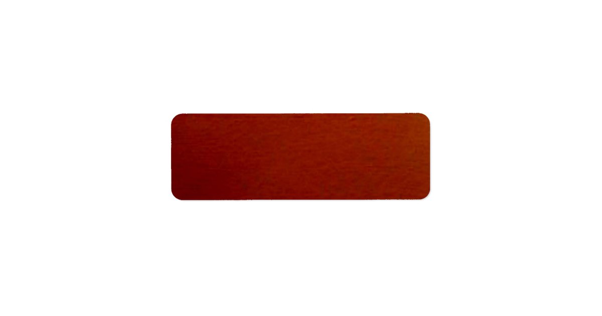 Burnt Orange Solid Lable Label | Zazzle
