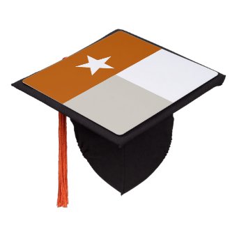 Burnt Orange Texas State Flag Graduation Cap Topper | Zazzle