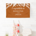 Burnt Orange Wedding Congratulation Banner | Zazzle