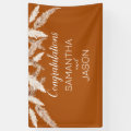 Burnt Orange Wedding Congratulation Banner | Zazzle