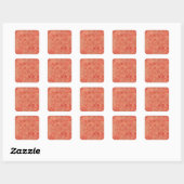 Burnt Red Orange Pattern Background Square Sticker | Zazzle