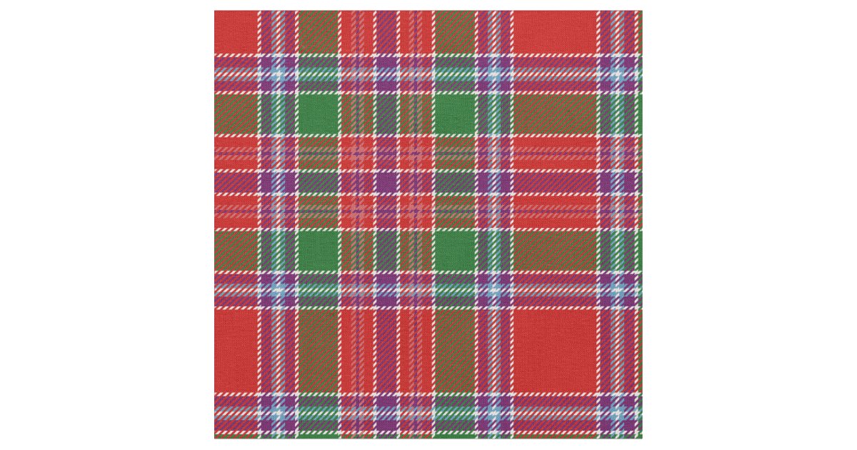 Burrell Scottish Clan Tartan Fabric | Zazzle