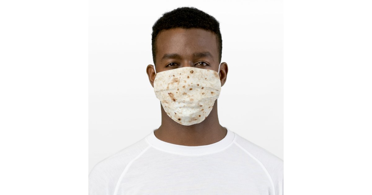 Burrito Blanket Flour Tortilla Taco Fast Food Mask | Zazzle