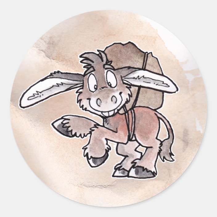 Burro Classic Round Sticker | Zazzle.com