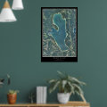 Burt Lake Michigan Satellite Poster Map | Zazzle