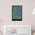 Burt Lake Michigan Satellite Poster Map | Zazzle