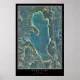 Burt Lake Michigan Satellite Poster Map | Zazzle