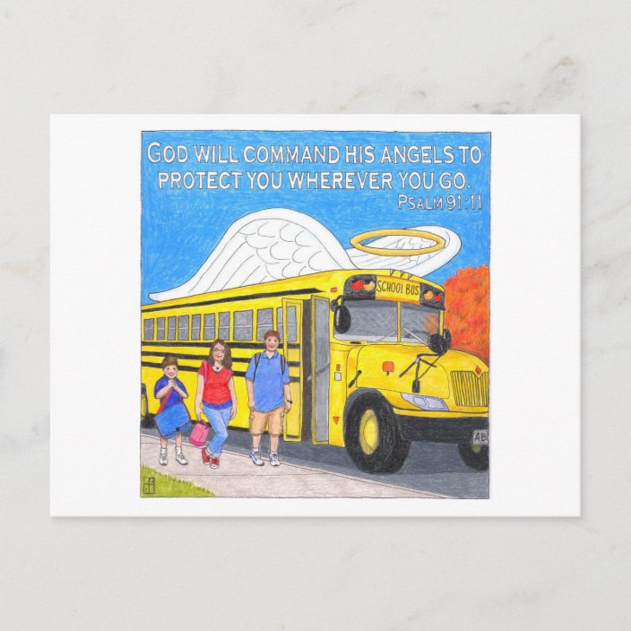 Bus Angel Inspirational Post Card | Zazzle.com