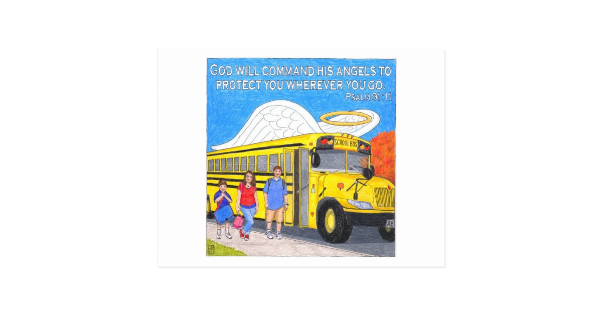 Bus Angel Inspirational Post Card | Zazzle.com