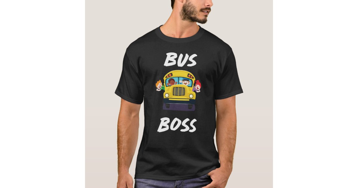 Bus Boss School Bus Driver Monitor T-Shirt | Zazzle