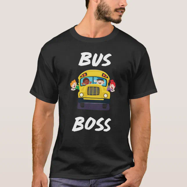 Bus Boss School Bus Driver Monitor T-Shirt | Zazzle