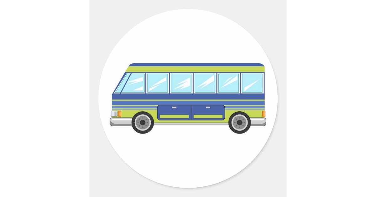 Bus Classic Round Sticker | Zazzle