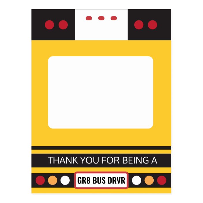 Bus Driver Appreciation Thank You Gift Holder Postcard | Zazzle.com