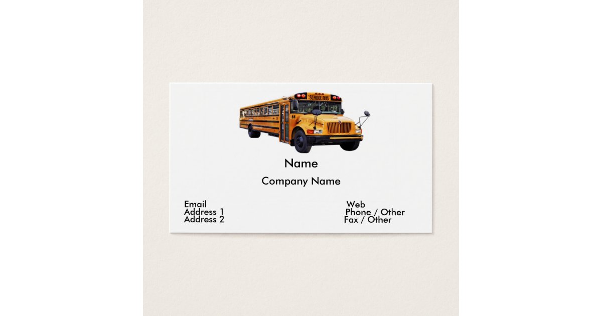 Bus Driver Business Card | Zazzle.com