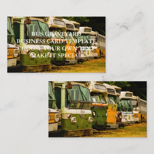 BUS GRAVEYARD BUSINESS CARD TEMPLATE | Zazzle